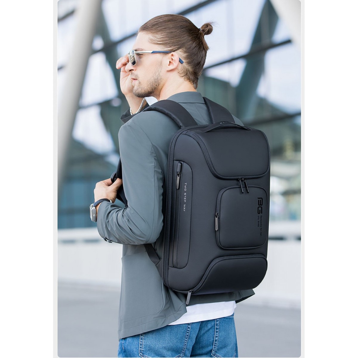 BANGE ΑΝΔΡΙΚΟ ΣΑΚΙΔΙΟ ΠΛΑΤΗΣ ΘΗΚΗ LAPTOP 15-6" 23L ΜΑΥΡΟ 7216 PLUS ...